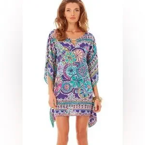 Lilly Pulitzer | Dresses | Lilly Pulitzer Lindamarie Silk Beach Plum ...